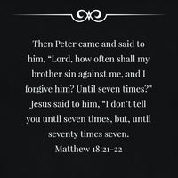 Matthew 18:21-22 - Forgive Seventy Times Seven - Free Art Download ...